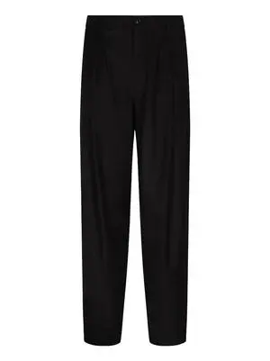 Giorgio Armani Pleated-front Trousers - Black