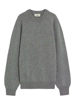 A PAPER KID Ribbed Crew Neck Knitwear - Grey