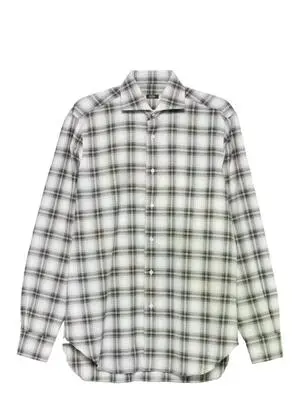 BARBA NAPOLI Checked Shirt - Grey