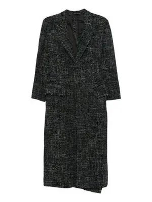 Yohji Yamamoto Tweed Coat - Black