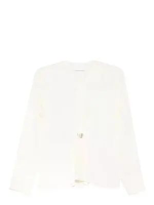 Sú Gathered Blouse - White