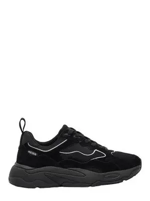 REISS Io Chunky-Sole Panelled Runner Trainers Black