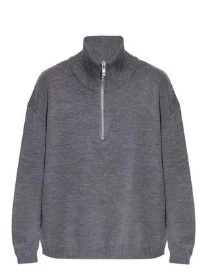 RETHINKIT STUDIOS Oslo Zip-up Funnel-neck Sweater - Grey