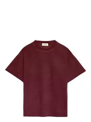 A PAPER KID Textured Crewneck T-shirt - Red