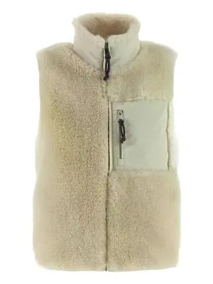 Tory Burch Stand-collar Fleece Gilet - Neutrals