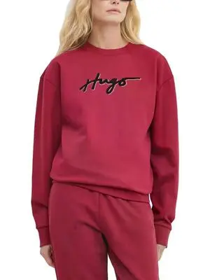 Hugo Logo-embellished Sweatshirt - Red