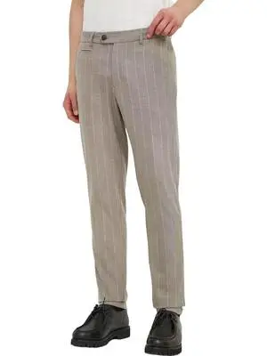 LES DEUX Striped Trousers - Grey