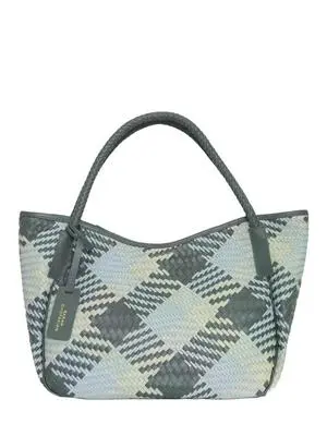 STUDIO CHOFAKIAN Woven Handle Shoulder Bag - Grey