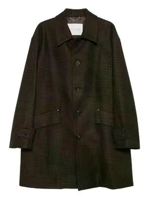 Mackintosh Checked Coat - Brown