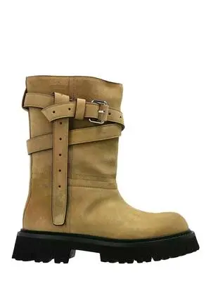 Moschino Buckle-strap Boots - Neutrals