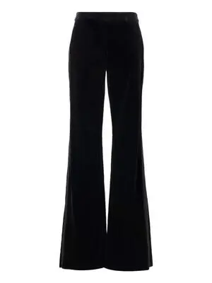 Max Mara Stripe Detail Trousers - Black
