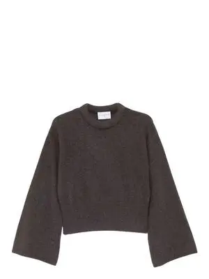 ISABELLE BLANCHE Flared-sleeve Sweater - Brown