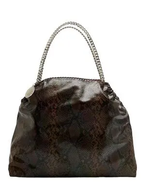 Stella McCartney Falabella Python-effect Shoulder Bag - Brown