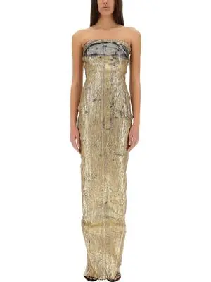 Rick Owens Hollywood Bustier Dress - Gold