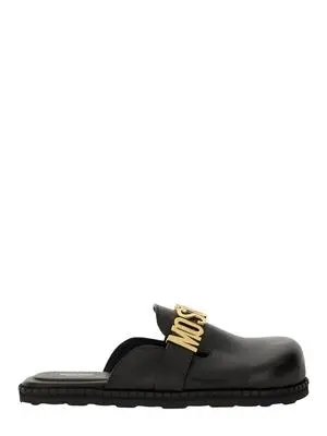 Moschino Logo Sandal - Black