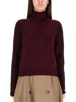 Burberry Wool Blend Pullover - Bordeaux