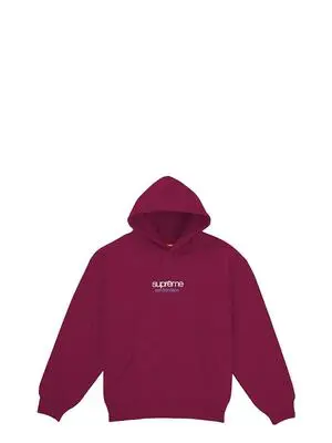 Supreme Classic Logo Hooded Sweatshirt - Red