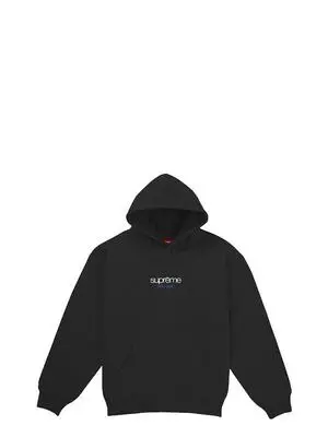 Supreme Classic Logo Hooded Sweatshirt - Black