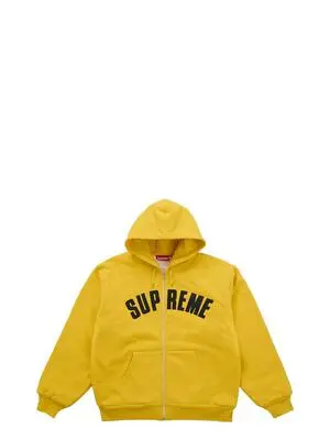 Supreme Arc Thermal Lined Zip Up Hooded Sweatshirt Yellow