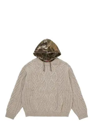 Supreme Cable Hooded Sweater - Oatmeal