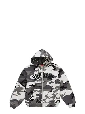 Supreme Arc Thermal Lined Zip Up Hooded Sweatshirt Snow Camo