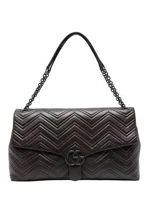 Gucci Maxi Gg Marmont Shoulder Bag - Brown