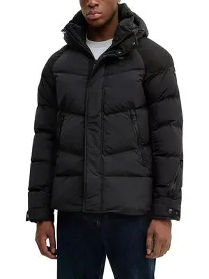 BLAUER. Hooded Padded Jacket - Black