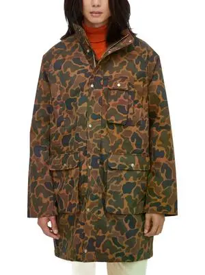 LES DEUX Camouflage Pattern Padded Coat - Brown