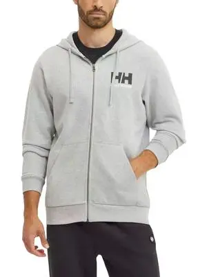 Helly Hansen Logo Zip Hoodie - Grey