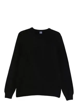 Fedeli Virgin Wool Crew Neck Sweater - Black