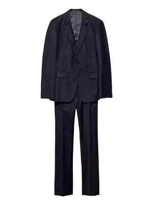 Prada Pinstripe-pattern Notch-lapel Suit - Blue