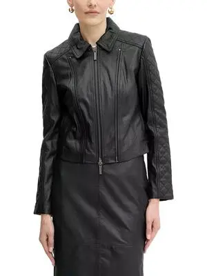 Armani Exchange Quilted Zip Jacket - Black
