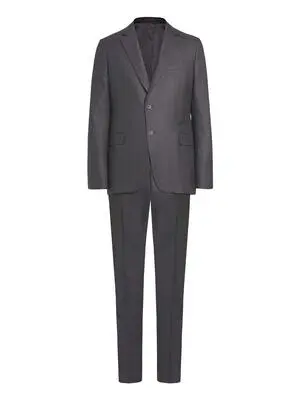 FERRAGAMO Plain Suit In Wool - Grey