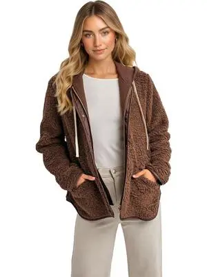 KNIT & LOUNGE Cozy Hooded Jacket