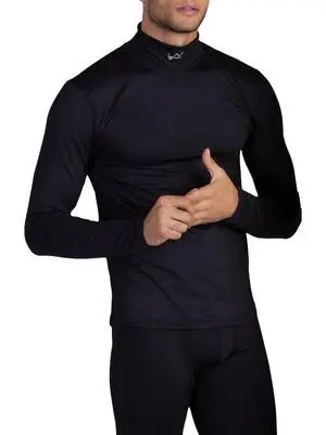 WATSON'S Performance Long Sleeve Thermal Mock Neck - Black