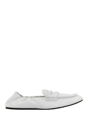 Miu Miu Nappa Leather Loafers - White