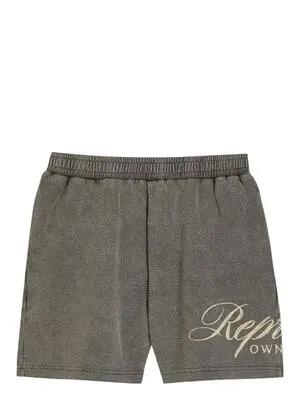REPRESENT Owners Club Script Cotton-mesh Shorts - Grey