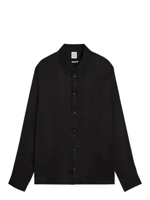 WON HUNDRED Adriel Satin Shirt - Black