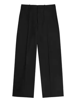 Calvin Klein Straight-leg Wool Trousers - Black