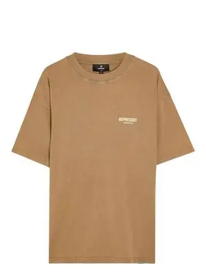 REPRESENT Owners' Club Logo Cotton T-shirt - Taupe