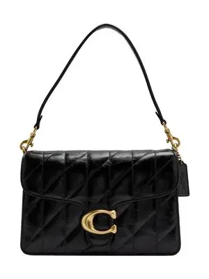COACH® Tabby Quilted Glazed Leather Shoulder Bag - Black