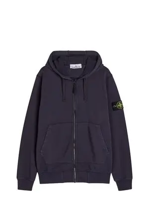 Stone Island Hooded Cotton Sweatshirt - Dark Blue