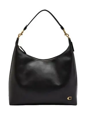 COACH Juliet Large Leather Shoulder Bag - Black