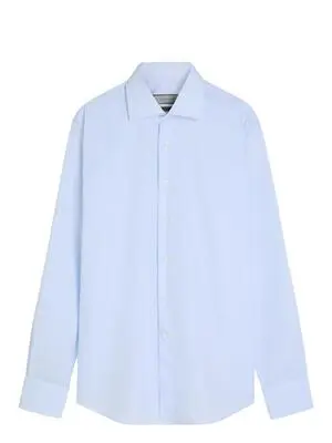 Canali Cotton-poplin Shirt - Light Blue