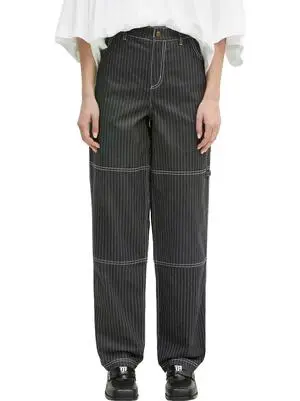 Adidas Pinstriped Panelled Trousers - Grey