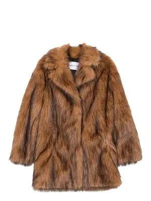 STAND STUDIO Fur Coat - Brown