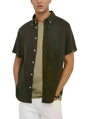 LES DEUX Buttoned Short-sleeve Shirt - Green