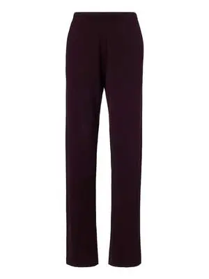 EXTREME CASHMERE X Rush Cashmere-blend Straight Pants - Burgundy