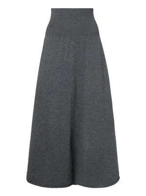 EXTREME CASHMERE X N°388 Ease Cashmere-blend Maxi Skirt - Grey