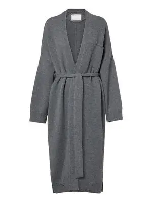 EXTREME CASHMERE X N°105 Belted Cashmere Wrap Cardigan - Grey